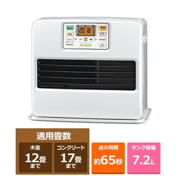 コロナ 石油ファンヒーター　STシリーズ FH-ST4625BY(W) パールホワイト・大きな操作パネルで操作もかんたん・強・中・弱から火力が選べる火力セレクト機能搭載・主に木造12畳/コンクリート17畳まで