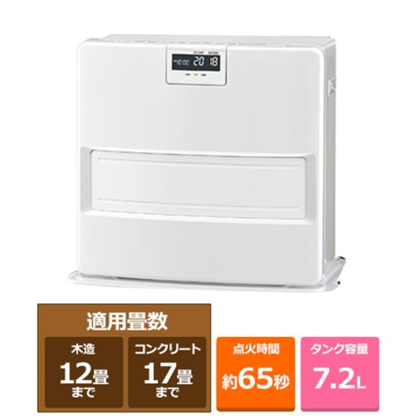 コロナ 石油ファンヒーター　VXシリーズ FH-VX4625BY(W) ホワイト【数量限定・未開封店頭在庫】・換気後温度回復のターボモード搭載・ふたつのDCモーター採用・点火時、消火時のニオイをしっかり抑える。プレミアム消臭「極」プラス