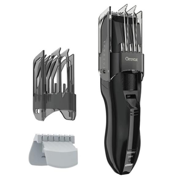 マクセルイズミ ヘアカッター充交式 HC-FW222-K ブラック・握りやすいスタイリッシュボディ・ダイヤル式で楽々調整・本体丸洗いOK