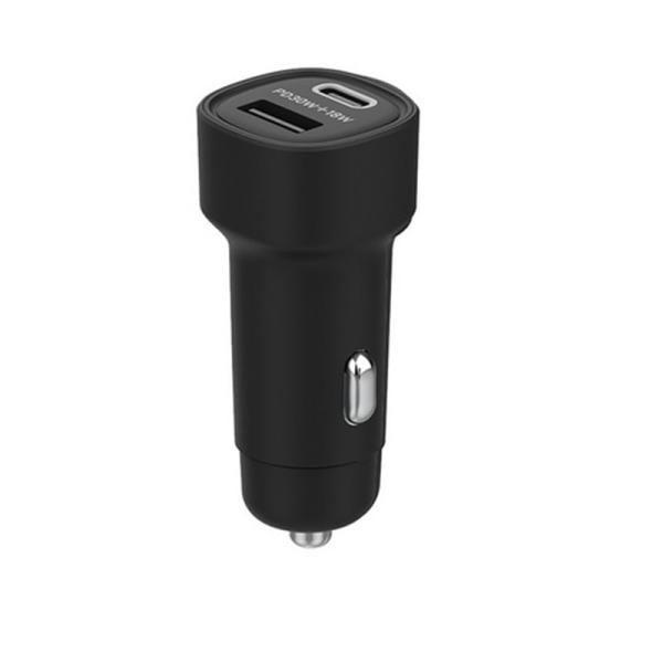 カシムラ USB電源 DC-48W USB2ポート PD30W+18W DC-068 ブラック・USB PD(Power Delivery)規格対応・QuickCharge3.0規格対応・コンパクト設計