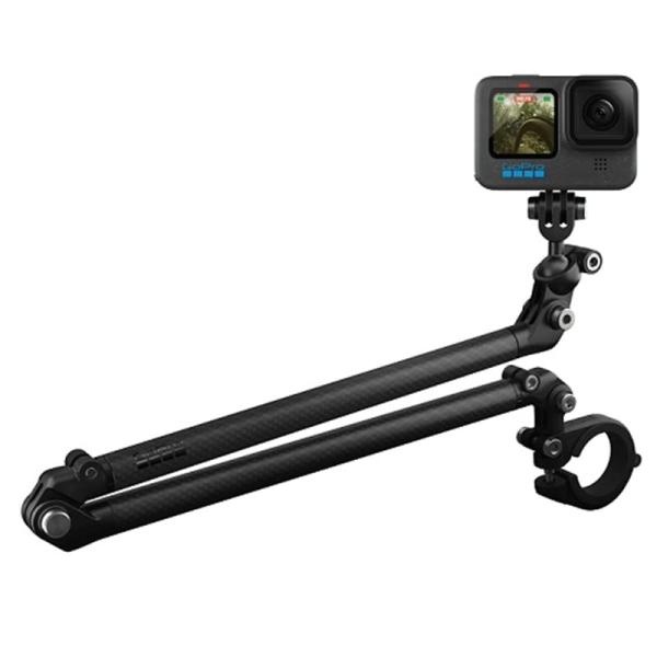 GoPro（ゴープロ） Boom + バーマウント AEXTM-011 ・自転車などで使えるカメラ用延長アームキット・軽くて強度と耐久性に優れた高品質カーボンファイバー製アーム・便利な折り畳み式デザインで、携帯・収納しやすく、いつでも簡単に...