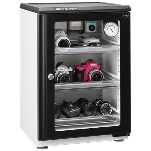 【発売日：2023年03月21日】東洋リビング 全自動防湿庫　オートクリーンドライ　Black &amp; Whiteシリーズ ED-80CAT2(BW) ブラック＆ホワイト・耐久性抜群の日本製電子ドライユニット搭載・光触媒と可視光LEDで...