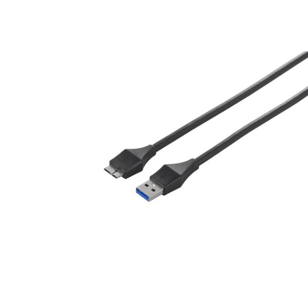 【発売日：2012年10月15日】iBUFFALO ＵＳＢ３．０ケーブル（Ａ　ｔｏ　ｍｉｃｒｏＢ） BSUAMBU330BK ブラック・ＵＳＢ３．０対応のＵＳＢケーブル・挿す方向がすぐわかるコネクターデザインを採用・ノイズを抑える２重シールド