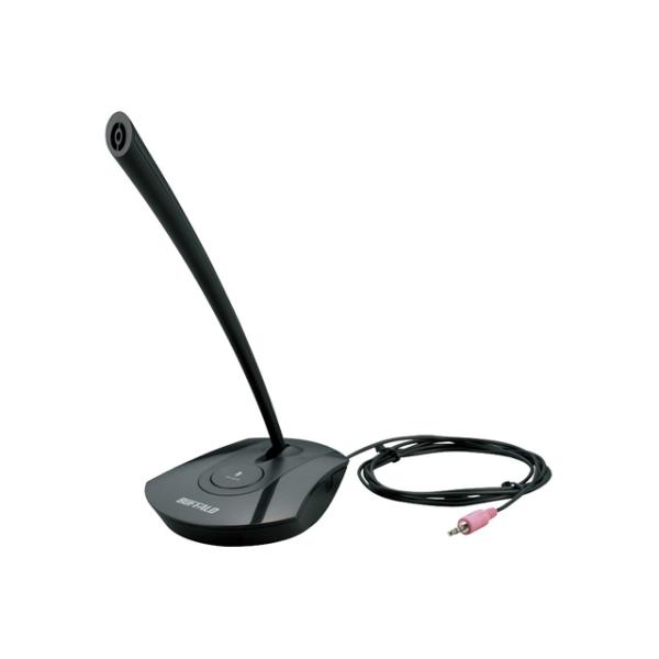 【発売日：2017年10月25日】バッファロー（Buffalo） マイクロフォン　ミュート付 BSHSMPM100BK ・通話以外の音声をキャッチしないミュート機能付き・ノイズを低減する指向性マイクロフォン・電磁波ノイズを低減するＥＭディフ...