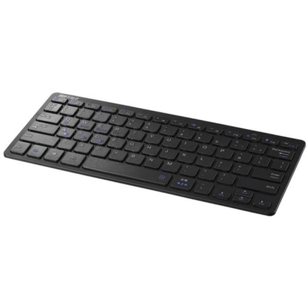 【発売日：2019年05月25日】バッファロー（Buffalo） Ｂｌｕｅｔｏｏｔｈ　キーボード BSKBB310BK ブラック・Bluetooth3.0 class2対応・3台の接続機器を簡単に切替可能・iOSやAndroidに便利なホッ...