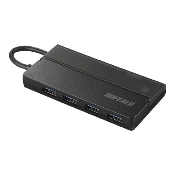 【発売日：2020年12月05日】バッファロー（Buffalo） USB3.2（Gen1） Type-C バスパワーハブ BSH4U130C1BK ブラック・持ち運びに便利な「コネクター＆ケーブル収納」・USB Type-A機器をType-...