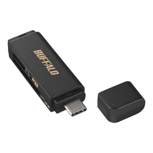 【発売日：2022年10月15日】バッファロー（Buffalo） USB 3.2（Gen 1）Type-C接続 カードリーダー／ライター SD／microSD用 BSCR120U3CBK ブラック・挿すだけで使えるType-C接続・USB ...