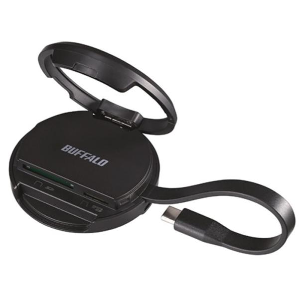 【発売日：2025年12月25日】バッファロー（Buffalo） MagSafe対応 カードリーダー BSCR520MGBK ブラック・持ち運びに便利なMagSafe対応カードリーダー・カードリーダーとして使いながらスマホ充電が可能・横置き...