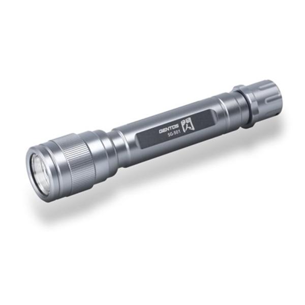 GENTOS（ジェントス） LEDフラッシュライト 閃シリーズ SG-501 【数量限定・未開封店頭在庫】・ツイストフォーカスコントロール・シンプルなON/OFF点灯・エネループ・充電式エボルタ使用可能