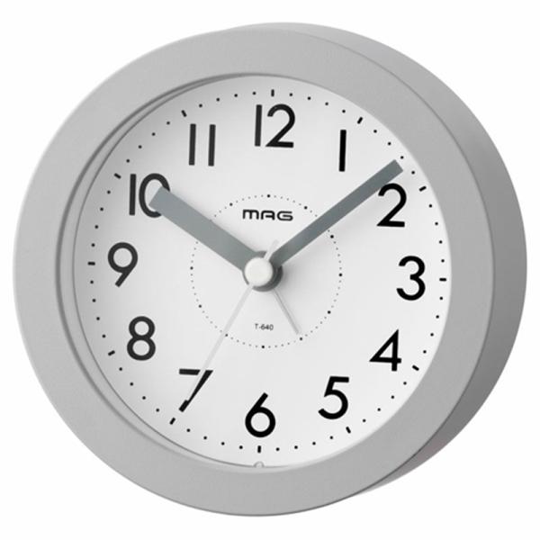 ノア精密 MAG(マグ) 電子音目覚まし時計 ルント T-640 GY-Z グレー<b><u>※電池別売（アルカリ）単３×１本</u></b>・手のひらサイズの目覚まし時計・目覚まし時計として...