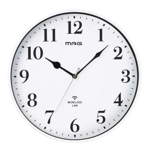 ノア精密 無線LAN掛時計 W819WHZ ホワイトお取寄せの場合の納期目安：2月下旬以降（1/30現在）<b><u>※電池別売（アルカリ）単３×１本</u></b>・ネット環境(Wi-Fi)...