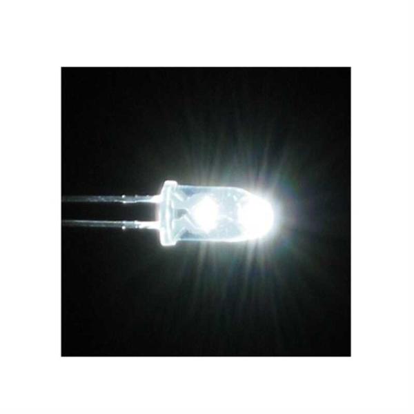 イーケイジャパン LK-3WH 超高輝度LED(白色・3mm) 工作周辺パーツ・配線図と必要な抵抗付、次世代の明かり・超高輝度LED(白色・3mm) ・5個セット