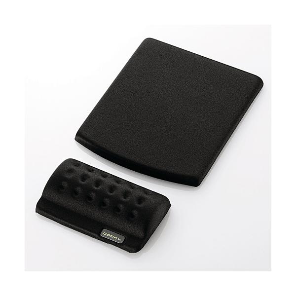 エレコム ＣＯＭＦＹマウスパッド／別体型 MP-114BK ブラック・分離式で自由自在にレイアウトできる！リストレスト付きマウスパッド・長時間のPC作業をサポートするリストレスト・静かな操作感を実現するマウスパッド
