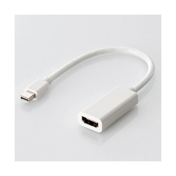 エレコム ｍｉｎｉＤｉｓｐｌａｙＰｏｒｔ変換アダプタ AD-MDPHDMIWH ホワイト・Macとの接続に最適なホワイトカラー＆シンプルデザイン