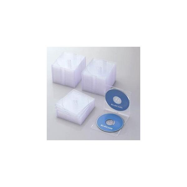 エレコム ＣＤ／ＤＶＤプラケース CCD-JSCSW50CR クリア・厚さ約5mmのスリムタイプ。・コンパクトに収納できるスリムタイプのBlu-ray/DVD/CDケース。