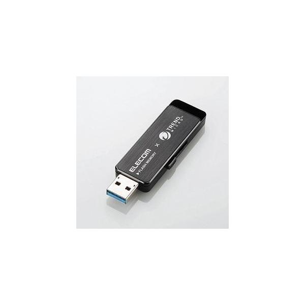 エレコム ウィルス対策ＵＳＢ３．０メモリ（Ｔｒｅｎｄ　Ｍｉｃｒｏ） MF-TRU316GBK ブラック　容量：16GB【数量限定・未開封店頭在庫】・安心のトレンドマイクロ社製「Trend Micro USB Security(TM) 2.1...