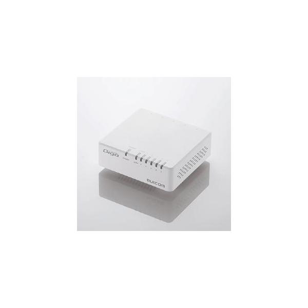 【発売日：2015年02月01日】エレコム ＬＡＮハブ／Ｇｉｇａ５ポート／電源外付 EHC-G05PA-W-K ホワイト【数量限定・未開封店頭在庫】・1000BASE-T対応のACアダプター電源のプラスチック筐体5ポートハブ・省エネ法に準拠...