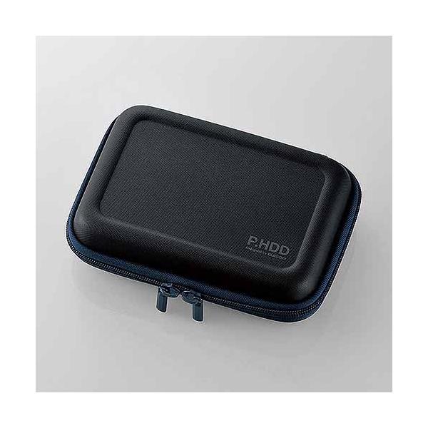 エレコム ポータブルHDDケース／セミハード／Ｌ HDC-SH002BK ブラック【数量限定・未開封店頭在庫】・ポータブルHDD専用ネットポケット付・セミハードのEVA芯材とウレタンスポンジでしっかりガード・Ｌサイズ