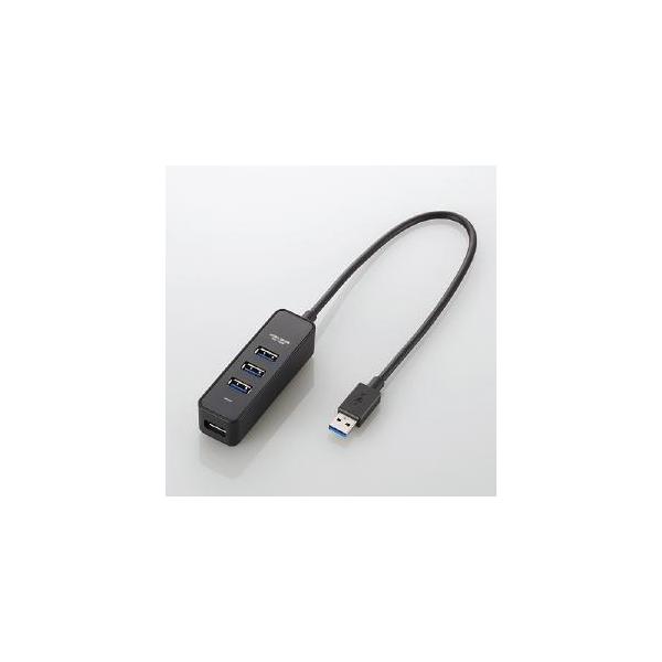 【発売日：2013年10月01日】エレコム ＵＳＢＨＵＢ３．０／バスパワー／４ポート U3H-T405BBK ブラック・強力マグネットでスチール面にしっかり固定可能・マグネット付き4 ポートUSB3.0 ハブ [バスパワー専用モデル]