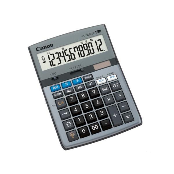 【発売日：2011年11月01日】Canon（キヤノン） 電卓 HS-1220TUG ・千万単位機能付き１２桁実務向け大型卓上電卓・グリーン購入法対応・大型表示、時間計算、税計算機能付き。