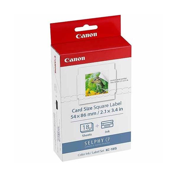 【発売日：2016年02月25日】Canon（キヤノン） カラーインク／スクウエアラベルセット KC-18IS (正方形シール)お取寄せ時納期目安：2026年2月上旬以降（12/26現在）・canon SELPHY セルフィー用  カラーイ...