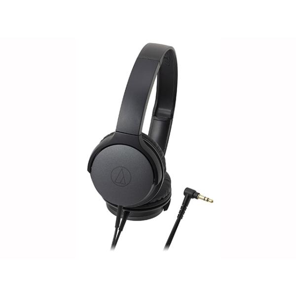 【発売日：2016年11月25日】オーディオテクニカ ポータブルヘッドホン ATH-AR1 BK ブラック・新設計φ４０ｍｍドライバーを搭載・長時間使用でも疲れにくいライトウェイト設計・コンパクトなオンイヤー（耳のせ）スタイル