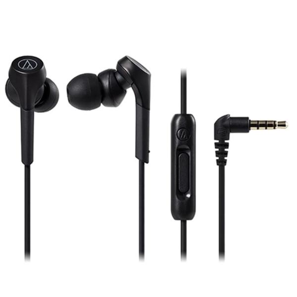 【発売日：2018年05月18日】オーディオテクニカ インナーイヤーヘッドホン重低音タイプ ATH-CKS550XiS BK ブラック・スマートフォン対応モデル・マイク付きリモートコントローラー付属・キレのある重低音
