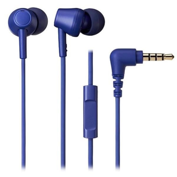 【発売日：2022年08月05日】オーディオテクニカ スマートフォン用ヘッドホン ATH-CK350XiS BL ブルー・再生プラスチックを使用したイヤホン・環境に配慮したパッケージ・両手が自由に使えるハンズフリー通話