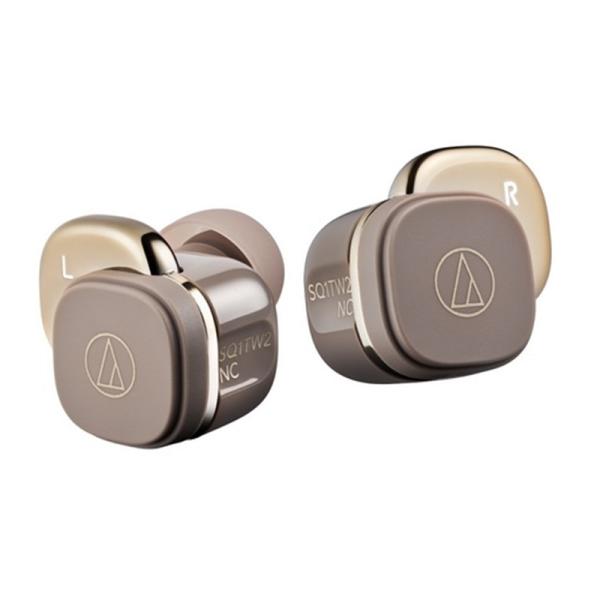 【発売日：2026年02月27日】オーディオテクニカ 完全ワイヤレスイヤホン ATH-SQ1TW2NC CA カフェラテ・スクエアデザインの「SQ」シリーズ・アクティブノイズキャンセリング（ANC）機能搭載・ワイヤレス充電対応