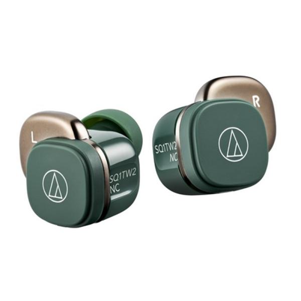 【発売日：2026年02月27日】オーディオテクニカ 完全ワイヤレスイヤホン ATH-SQ1TW2NC GR フォレストグリーン・スクエアデザインの「SQ」シリーズ・アクティブノイズキャンセリング（ANC）機能搭載・ワイヤレス充電対応