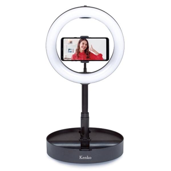 【発売日：2020年11月27日】Kenko（ケンコー） LEDリングライト KL-01 RL ・大きい10インチ型で写り込みなし！・コンパクトに収納できるLEDリングライト・スタンドつき