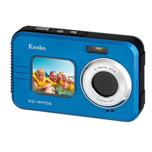 【発売日：2023年07月28日】Kenko（ケンコー） 防水デジタルカメラ KC-WP06 ブルー系・IPX8の防水性能・IP5Xの防塵性能・前面にも液晶モニター搭載