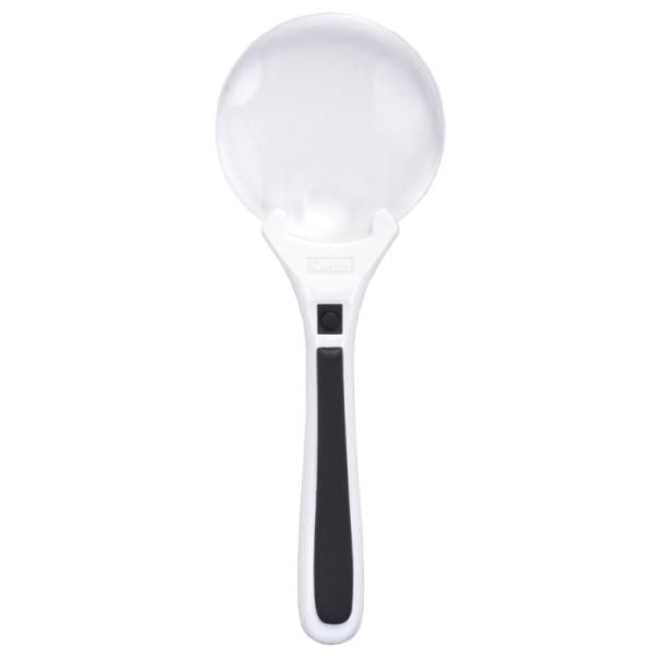 Kenko（ケンコー） ルーペ PKC-012 <b><u>※電池別売（アルカリ）単４×２本</u></b>・ライト付き＆フチなしレンズで視界が明るい・ツートンカラーがスタイリッシュなルーペ　...