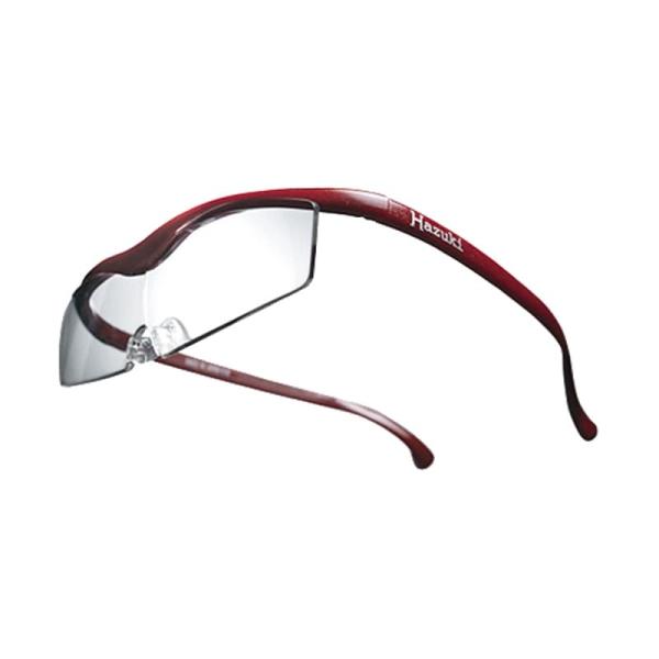 ハズキカンパニー ハズキルーペ ハズキコンパクト 1.6x クリアレンズ-RE 赤お取寄せの場合の納期目安：3月中旬以降（2/13現在）・メガネ型拡大鏡　持ち運びに便利！コンパクト　標準レンズ・ブルーライト35％カット　焦点距離1.6倍・衝...