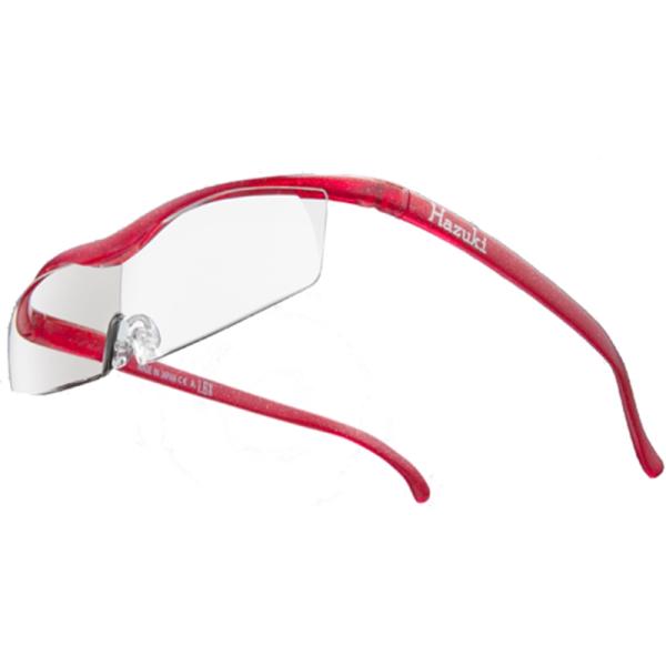 ハズキカンパニー ハズキルーペ ハズキコンパクト 1.32x クリアレンズ-RB ルビーお取寄せの場合の納期目安：3月中旬以降（2/13現在）・メガネ型拡大鏡　持ち運びに便利！標準レンズ【ハズキ コンパクト】・衝撃に強い！耐荷重100kg・...