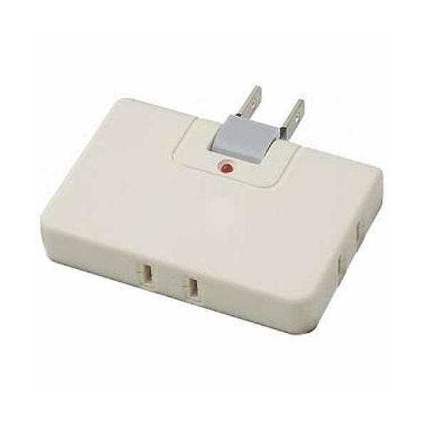 ヤザワコーポレーション 雷サージ付コーナータップ３個口白 Y02CK300WH ホワイト・絶縁カバー付き・雷サージフィルターが雷などの過電圧から接続機器を保護・180°動くスイングプラグ。3個口