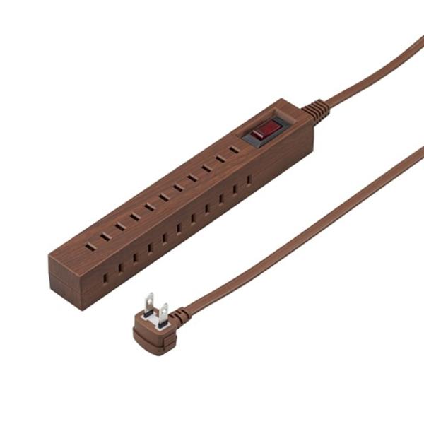 ヤザワコーポレーション 差し込みフリータップ２面ブレーカーＳＷ付１．５ｍダークウッド H9B10115DW ダークウッド・機器を無駄なくたくさん挿せる・2面に差込口・ON/OFFスイッチ付き