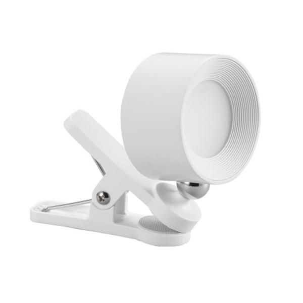 ヤザワコーポレーション 2wayクリップマグネットライト(丸タイプ) CLL05W01WH ホワイト・クリップ＆ハンディ 2way仕様・LED一体式、USB充電式・3段階調光、明るさ最大230lm