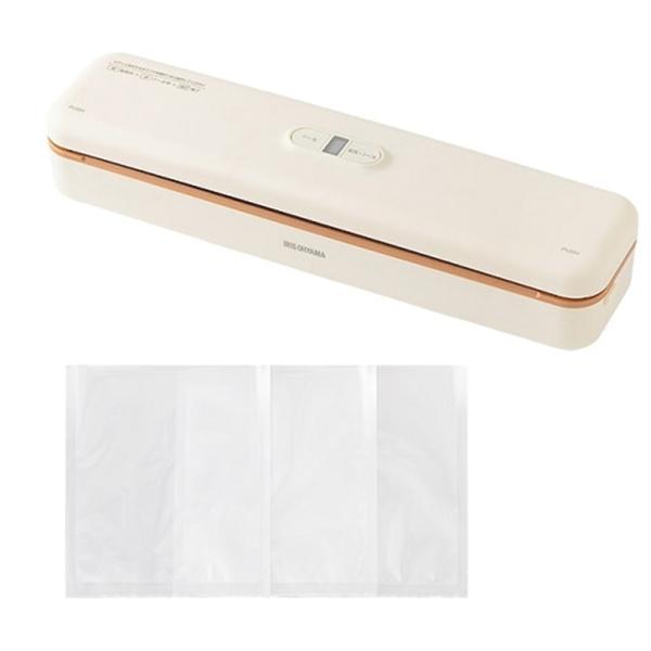 【発売日：2022年11月20日】アイリスオーヤマ 真空保存フードシーラースリム VPF-S50 ホワイト・スリムタイプ・いつでも新鮮、おいしさ続く・保管時の省スペース化にも大活躍