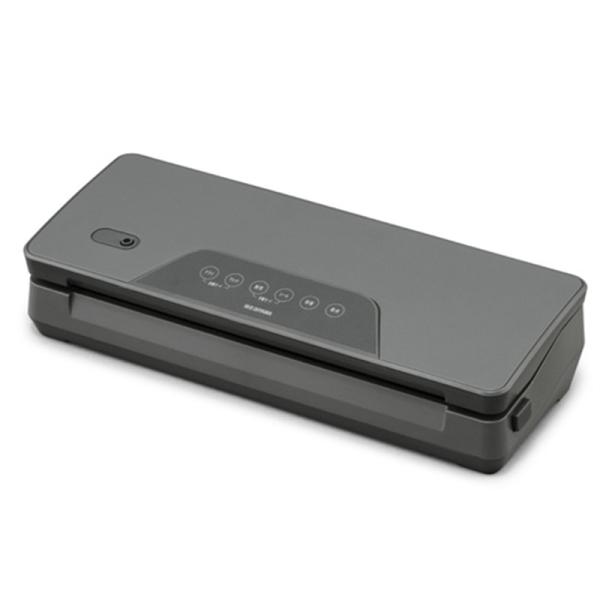 アイリスオーヤマ 真空パック機 VPF-M60 チャコールグレー・袋の密閉、真空パックに。・余った食材などを真空保存。・鮮度を保って、いつでも美味しい食事を。