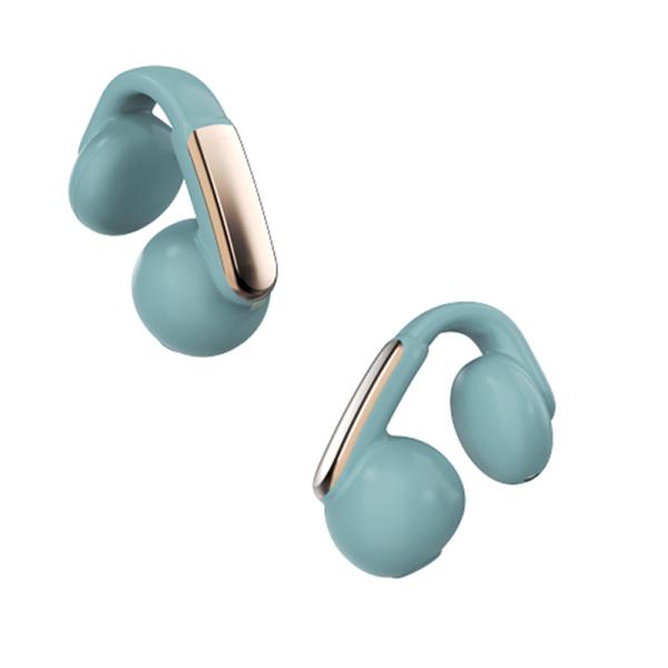 ナガオカ イヤーカフ型 完全ワイヤレスイヤホン NCUFF20TBL ターコイズブルー・イヤーカフタイプ・タッチセンサー搭載・高音質AACコーデック対応
