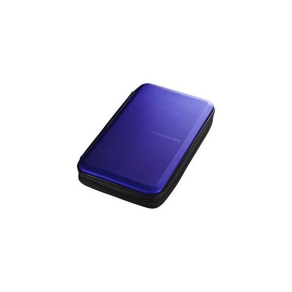 サンワサプライ ブルーレイディスク対応セミハードケース FCD-WLBD56BL ブルー・凹凸が少なく柔らかい不織布でブルーレイディスクの収納に対応したEVA素材のセミハードケース・持ち運びに便利なファスナータイプ・56枚収納