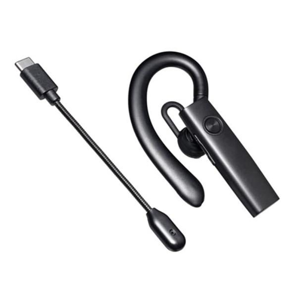 サンワサプライ Bluetoothヘッドセット（外付けマイク付き） MM-BTMH61BK ブラック・片耳ヘッドセット・シーンに合わせて着脱可能なマイク・左右どちらの耳でも使用可能