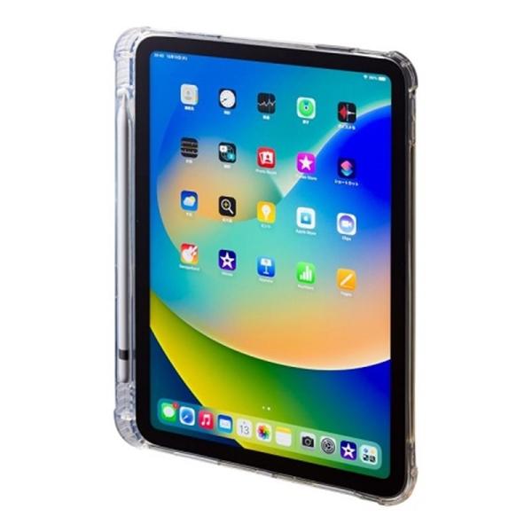 サンワサプライ 第10世代iPad 10.9インチ用ペン収納ポケット付きクリアカバー PDA-IPAD1918CL クリア・第10世代iPad 10.9インチ用・第1世代Apple Pencilを収納するポケット付き・傷や衝撃から守るクリア...