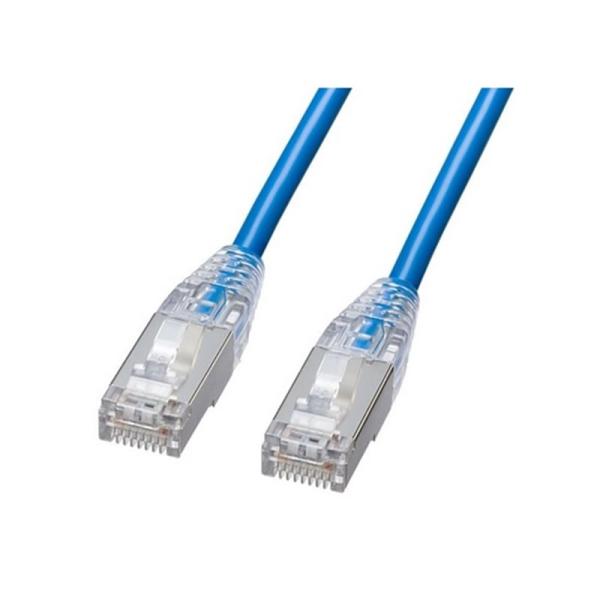 サンワサプライ カテゴリ7LANケーブル（スリム、やわらか、ツメ折れ防止コネクタ、2m） KB-SL7YS-02BL ブルー・伝送速度10Gbps、伝送帯域600MHzを実現・ケーブル径4.5mmのスリム仕様・ツメ折れ防止構造の「への字ラッ...
