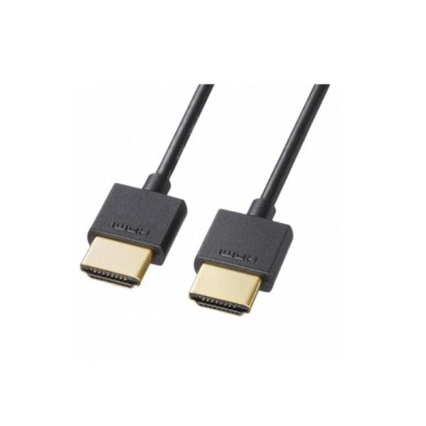 サンワサプライ スリムＨＤＭＩケーブル（2m） KM-SHD20-S20 ブラック・最大4K/30Hzの解像度に対応・イーサネット対応ハイスピードHDMIケーブル・2ｍ仕様