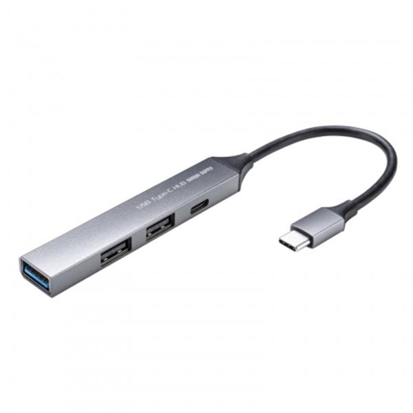 サンワサプライ USB Type-C 4ポート コンボ 超スリムハブ USB-5TC27GM ・USB Type-CコネクタUSB3.2Gen1とUSB2.0機器を接続する超スリムコンボタイプUSBハブ・USB A×3ポート&amp;Typ...