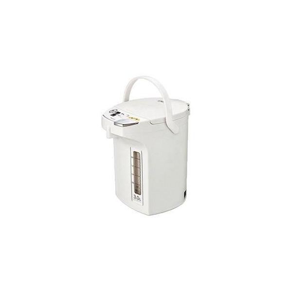 ピーコック魔法瓶 電動給湯ポット３．０Ｌ WMJ-30 W ホワイト・シルバーの大きな給湯ボタンは一目でわかりやすく、しっかり押しやすい。・空だき防止機能・電動給湯