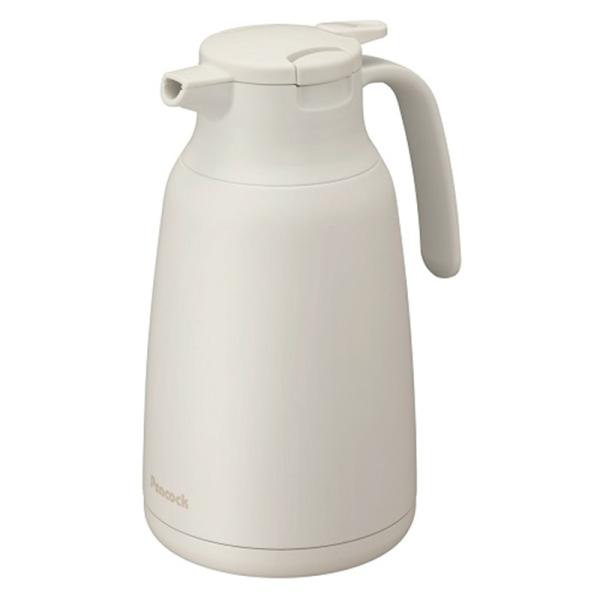 【発売日：2021年04月21日】ピーコック魔法瓶 ステンレスハンドポット AHR-150 W ホワイト・ワンタッチで簡単に中栓の着脱が行えます・軽く注げるプッシュレバー中栓・容量1.5L