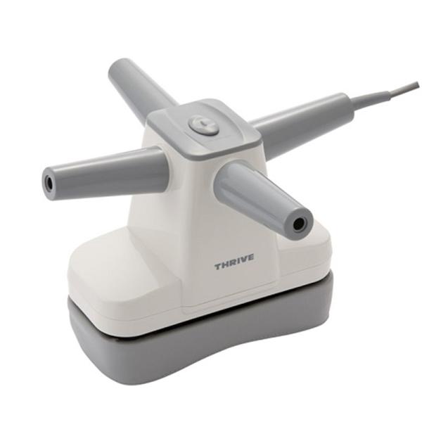 THRIVE（スライヴ） マッサージャー MD-022 ホワイト・ハンディー振動マッサージャー（交流式）・手に振動が伝わりにくい設計・大型の振動パッド・2段階切替式・※医師の治療を受けられている場合は、必ず医師とご相談の上ご使用ください。